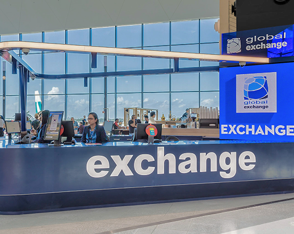 currency exchange office of Global Exchange located at Sydney Airport